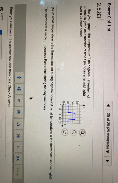Solved Score: 0 of 1 pt 25 of 29 (25 complete) 2.5.83 Q In | Chegg.com