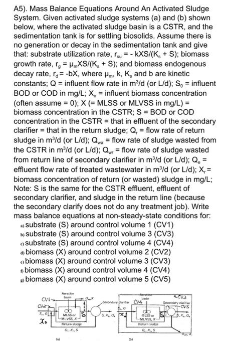 System. Given activated sludge systems (a) and (b) | Chegg.com System. Given activated sludge systems (a) and (b) | Chegg.com
