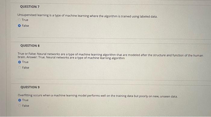 Solved Unsupervised leaming is a type of machine learning | Chegg.com