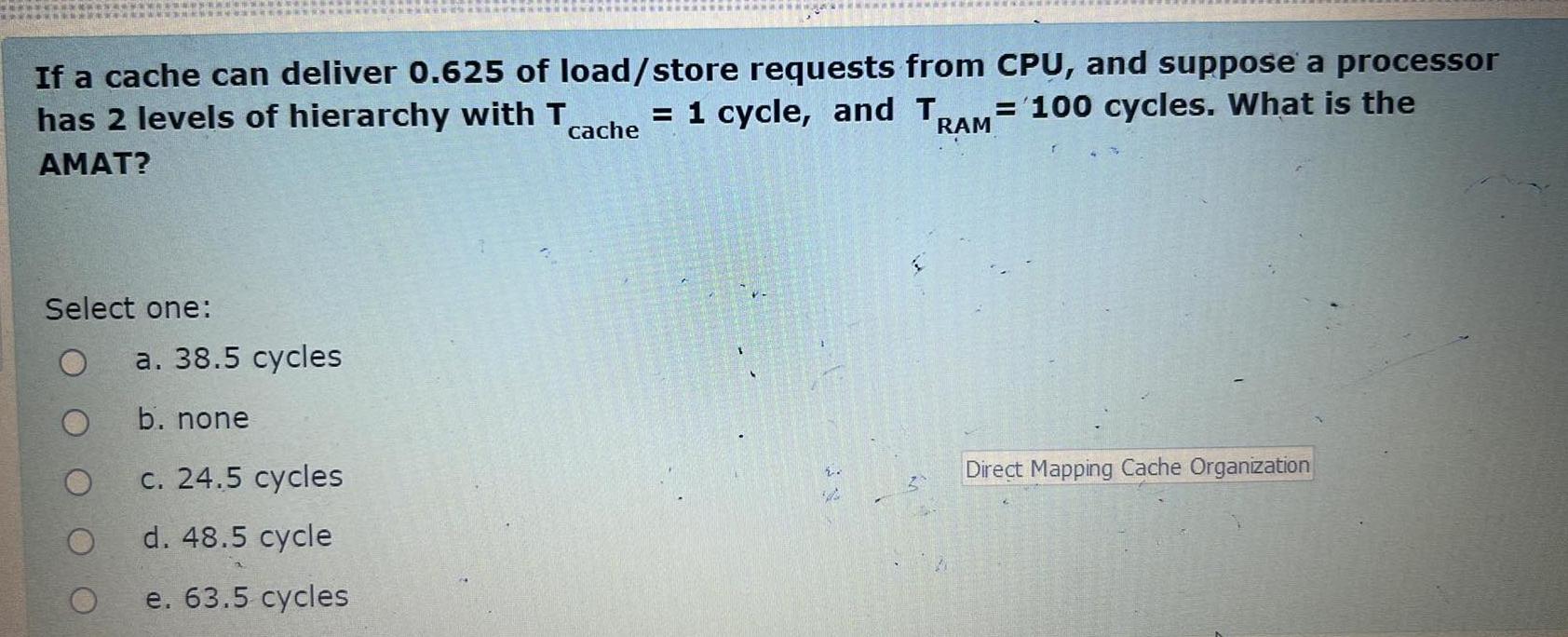Solved If a cache can deliver 0.625 ﻿of load/store requests | Chegg.com