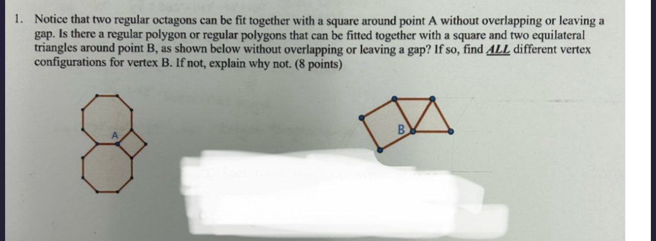 Solved Notice that two regular octagons can be fit together | Chegg.com