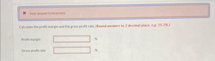 Solved everything is green is done, just need the red profit | Chegg.com