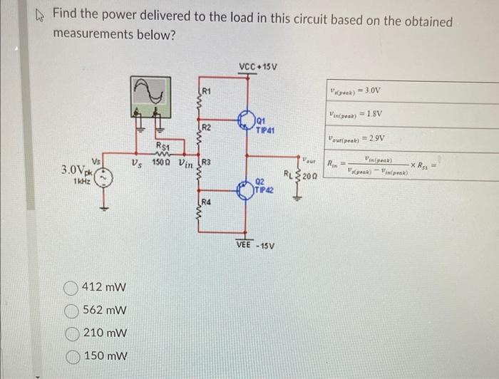 Solved Find the power delivered to the load in this circuit | Chegg.com