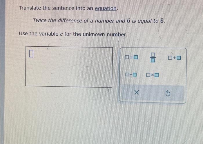 Solved Translate the sentence into an equation. Twice the | Chegg.com