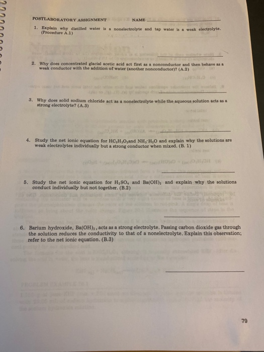 Solved NAME UUUUUUUUU POSTLABORATORY ASSIGNMENT 1. Explain | Chegg.com