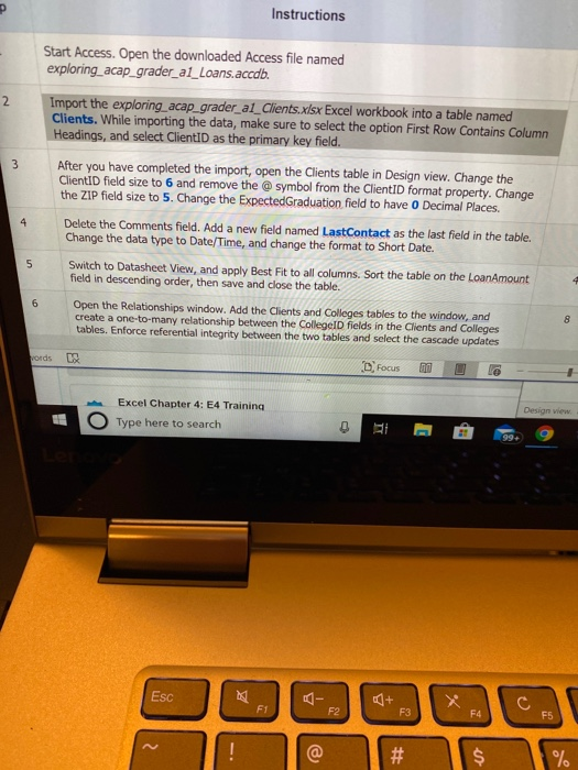 Instructions Start Access. Open the downloaded Access | Chegg.com