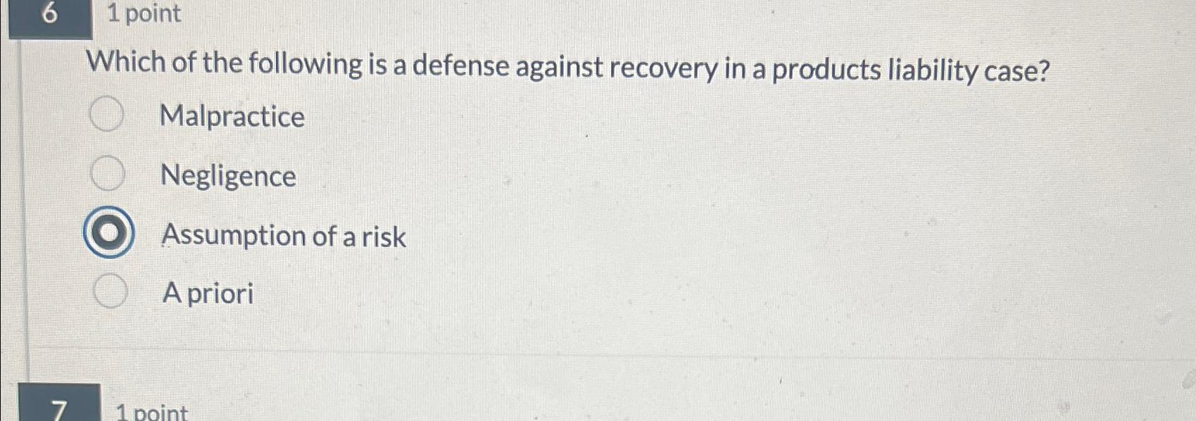 Solved 6,1 ﻿pointWhich of the following is a defense against | Chegg.com