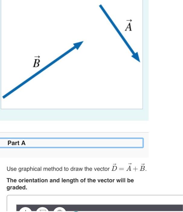 Solved Use graphical method to draw the vector D=A+B. The | Chegg.com