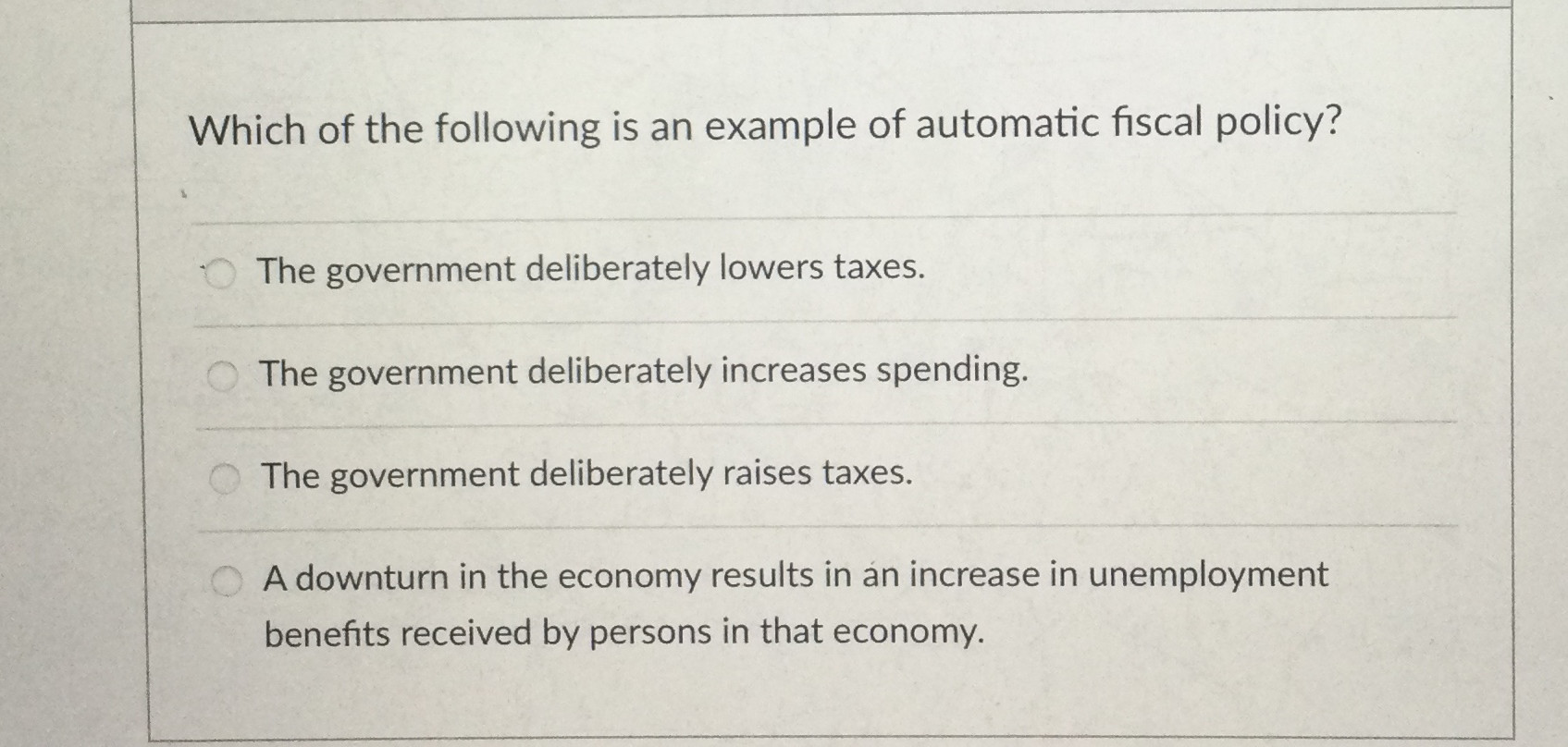 Solved Which of the following is an example of automatic | Chegg.com