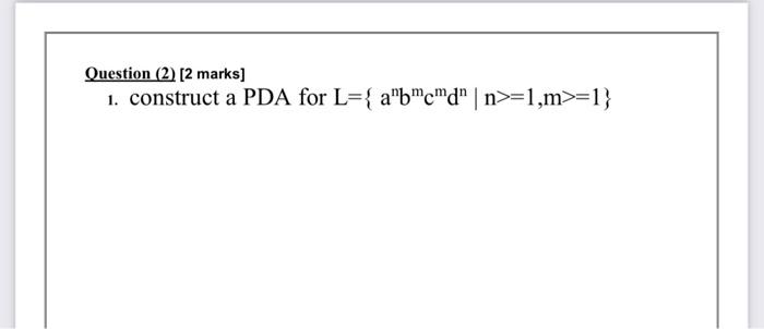 Question (1) [3 marks] 1. Derive the string | Chegg.com