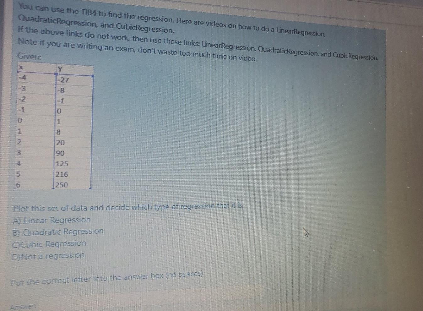 Solved Complete the following. a. Sketch a scatter plot | Chegg.com