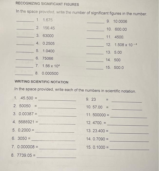Solved In the space provided, write the number of | Chegg.com