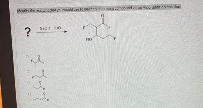 Solved Identify the reactant that you would use to make the | Chegg.com