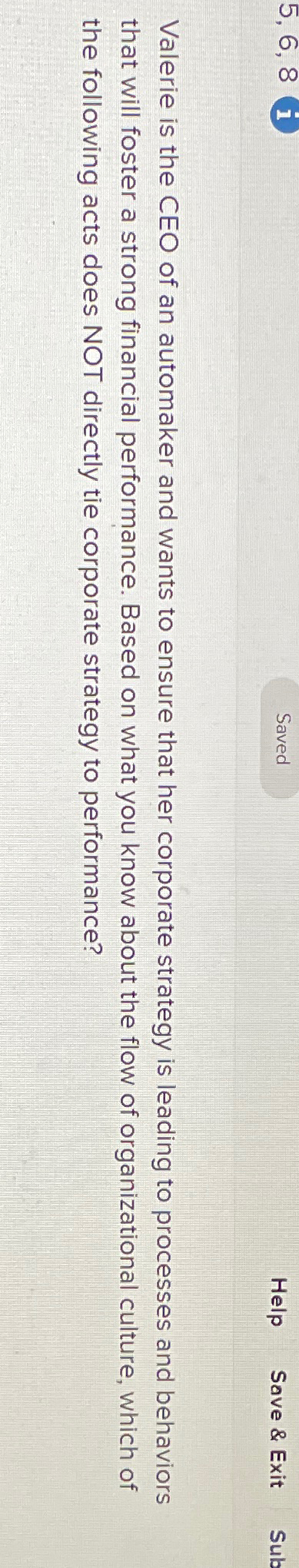 Solved Valerie is the CEO of an automaker and wants to | Chegg.com