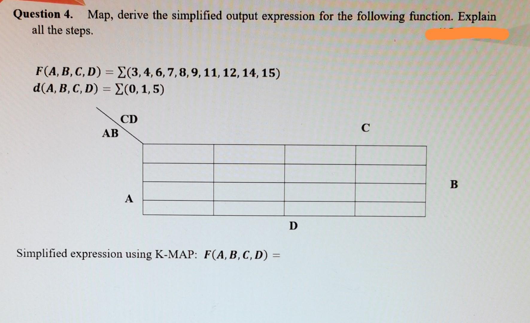 Solved Question 1. Using Boolean algebra, derive the | Chegg.com
