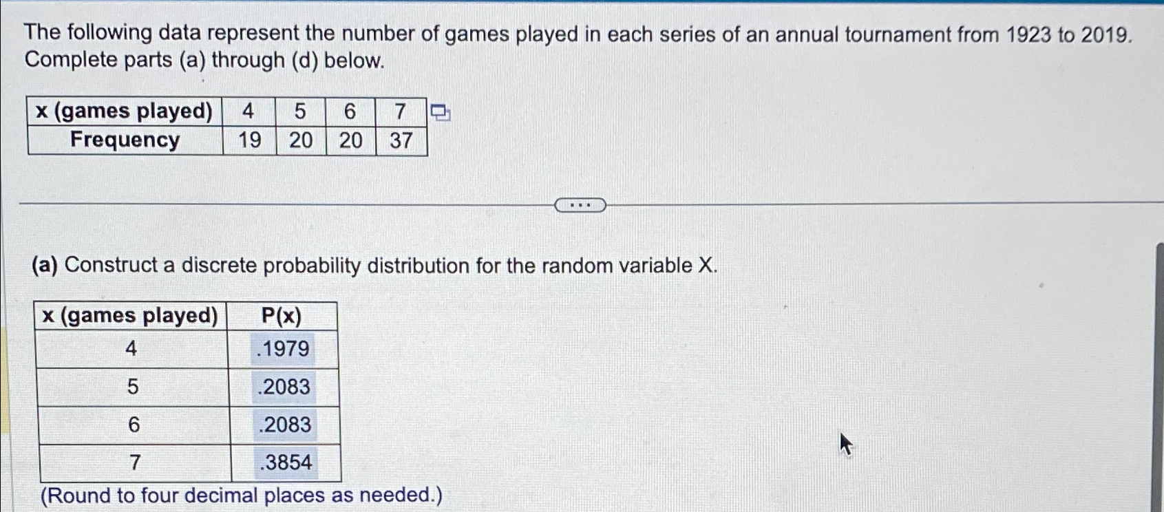 Solved compute and interpret the mean of the random variable | Chegg.com
