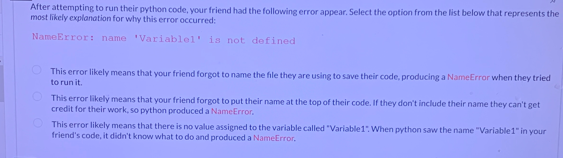 Solved After attempting to run their python code, your | Chegg.com