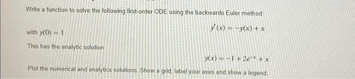 Solved Using solve_ivp solve the non-linear first-order | Chegg.com