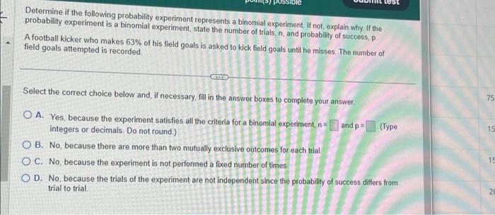 Solved possible Determine if the following probability | Chegg.com