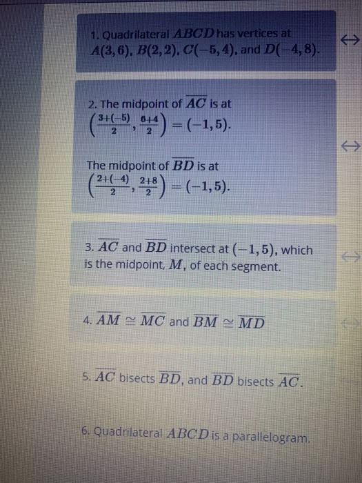 Solved 1. Quadrilateral ABCD has vertices at A(3,6), B(2,2). | Chegg.com