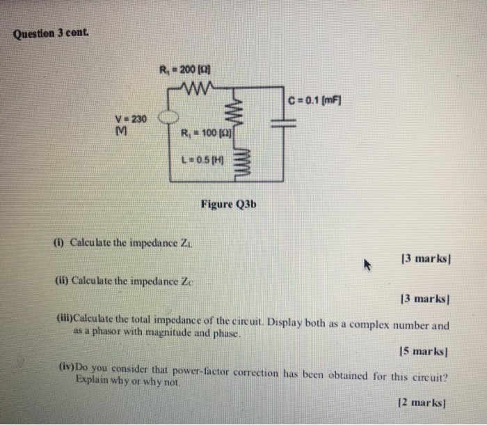 Solved (b) Consider the circuit shown in Figure Q3b. The | Chegg.com