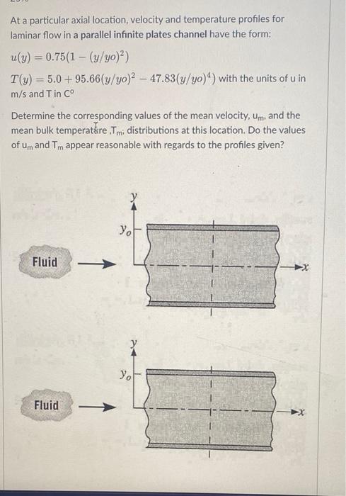 Solved At a particular axial location, velocity and | Chegg.com