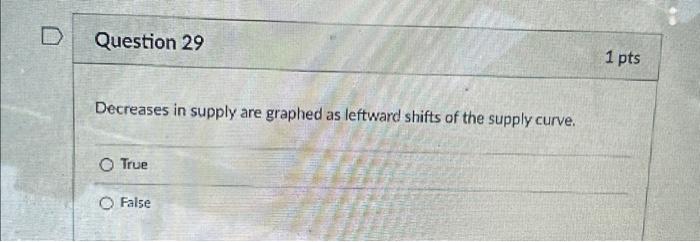 Solved Decreases in supply are graphed as leftward shifts of | Chegg.com