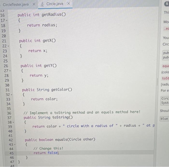 Solved how do i implement the tostring methodand that is the | Chegg.com Solved how do i implement the tostring methodand that is the | Chegg.com