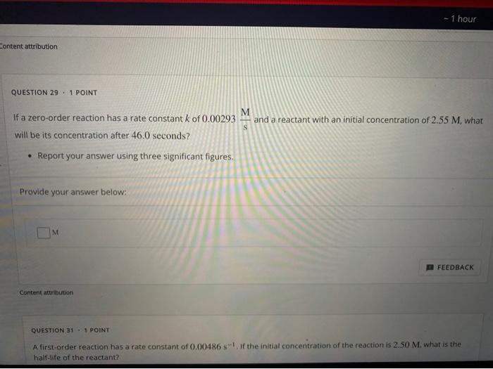 Solved - 1 hour Content attribution QUESTION 29.1 POINT and | Chegg.com