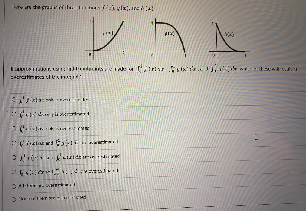 Solved Here are the graphs of three functions f(x),g(x), | Chegg.com