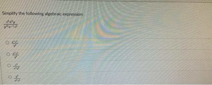 Solved Simplify the following algebraic expression: | Chegg.com