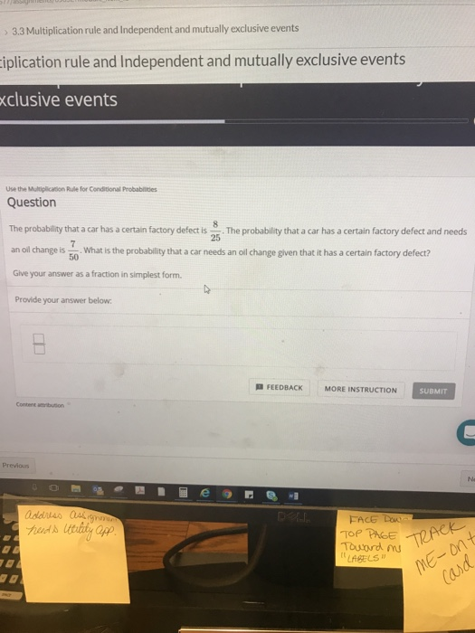 Solved > 3.3 Multiplication rule and independent and | Chegg.com