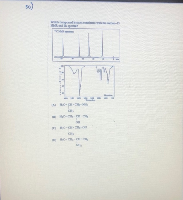 Solved Which compound is most consistent with the carbon-13 | Chegg.com