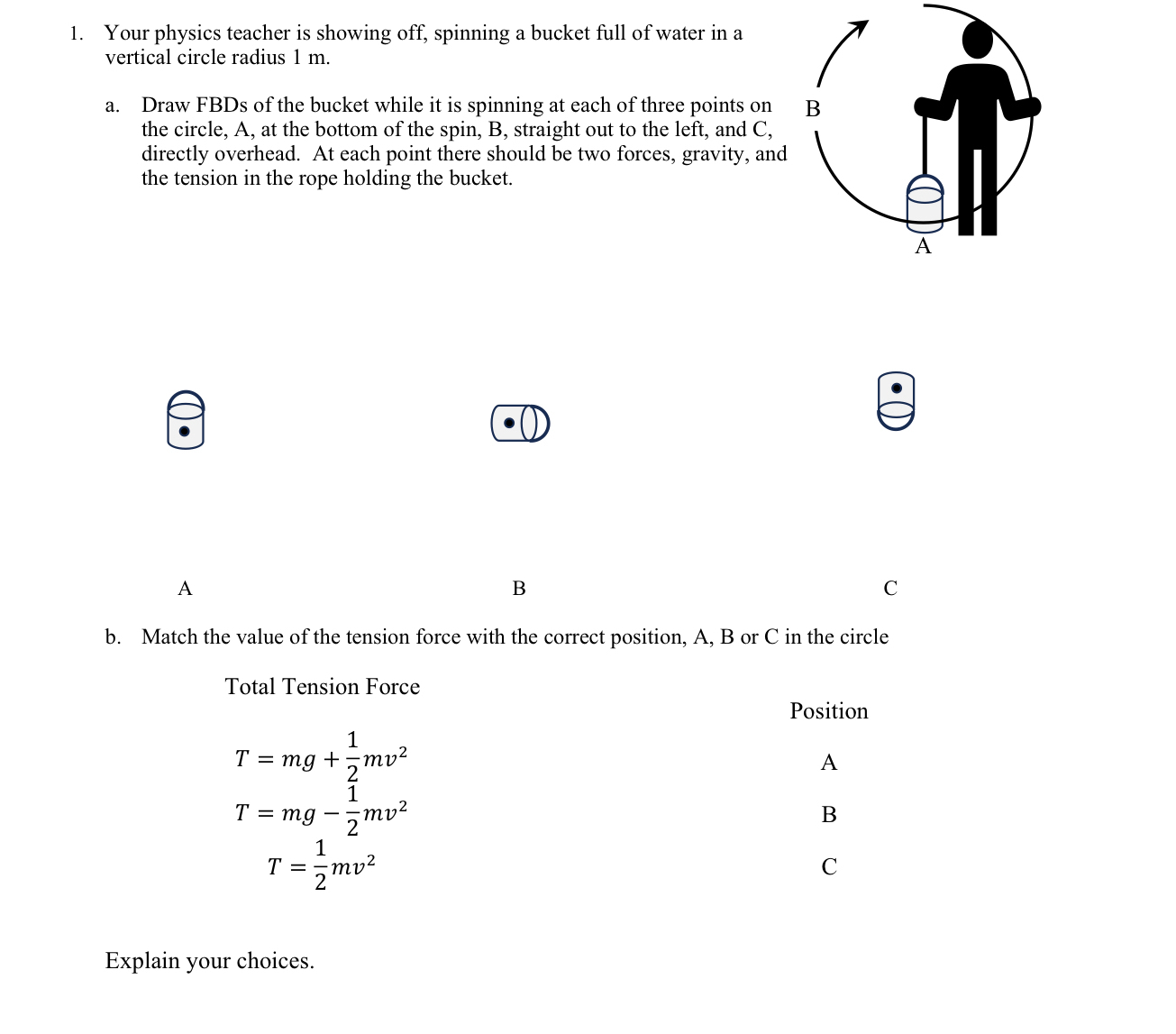 Solved Your physics teacher is showing off, spinning a | Chegg.com