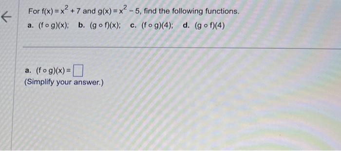 Solved For f(x)=9x and g(x)=x+3, find the following | Chegg.com