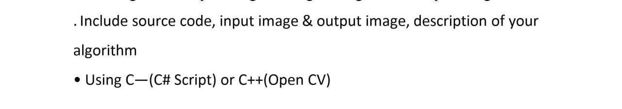 Solved Algorithm Develop:- Left image is the input image and | Chegg.com