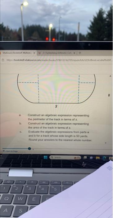 Solved 9. A running track has the shape of a square capped | Chegg.com