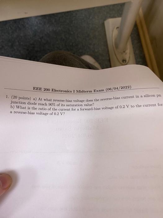 Solved EEE 200 Electronics I Midterm Exam (06/04/2022) 1. | Chegg.com