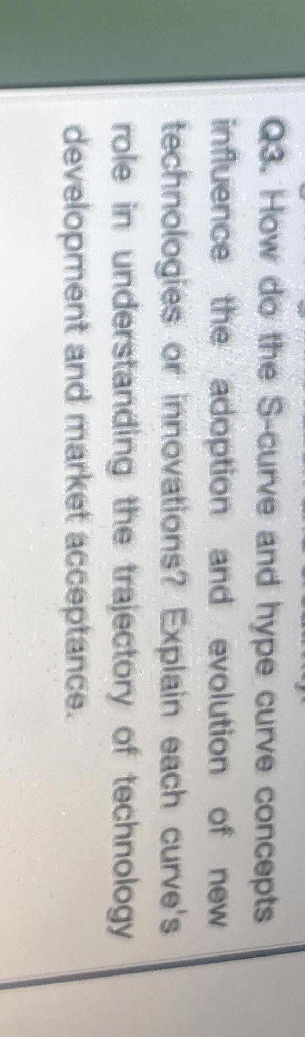 Solved Q3. ﻿How do the S-curve and hype curve concepts | Chegg.com