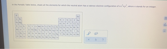 Solved In the Periodic Table below, shade all the elements | Chegg.com