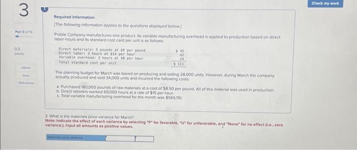 Solved 3 Part 3 of 15 0.3 points eBook Print References | Chegg.com