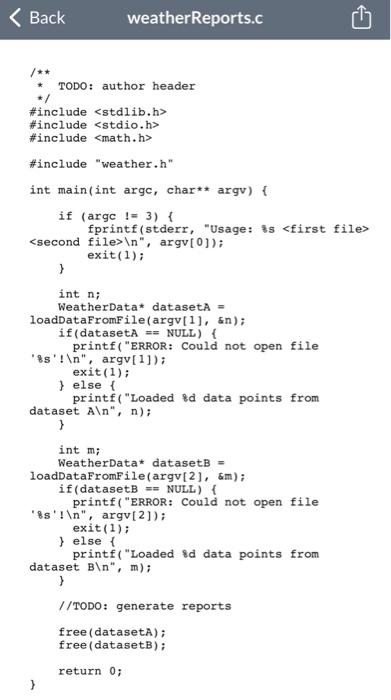 Solved Weather Data Two wxather statkons periodically take | Chegg.com