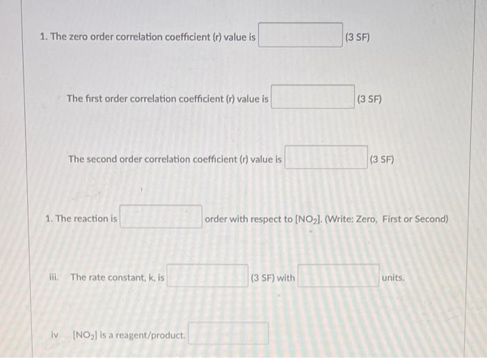 Solved KINETICS: GRAPHICAL DETERMINATION OF ORDER Given the | Chegg.com