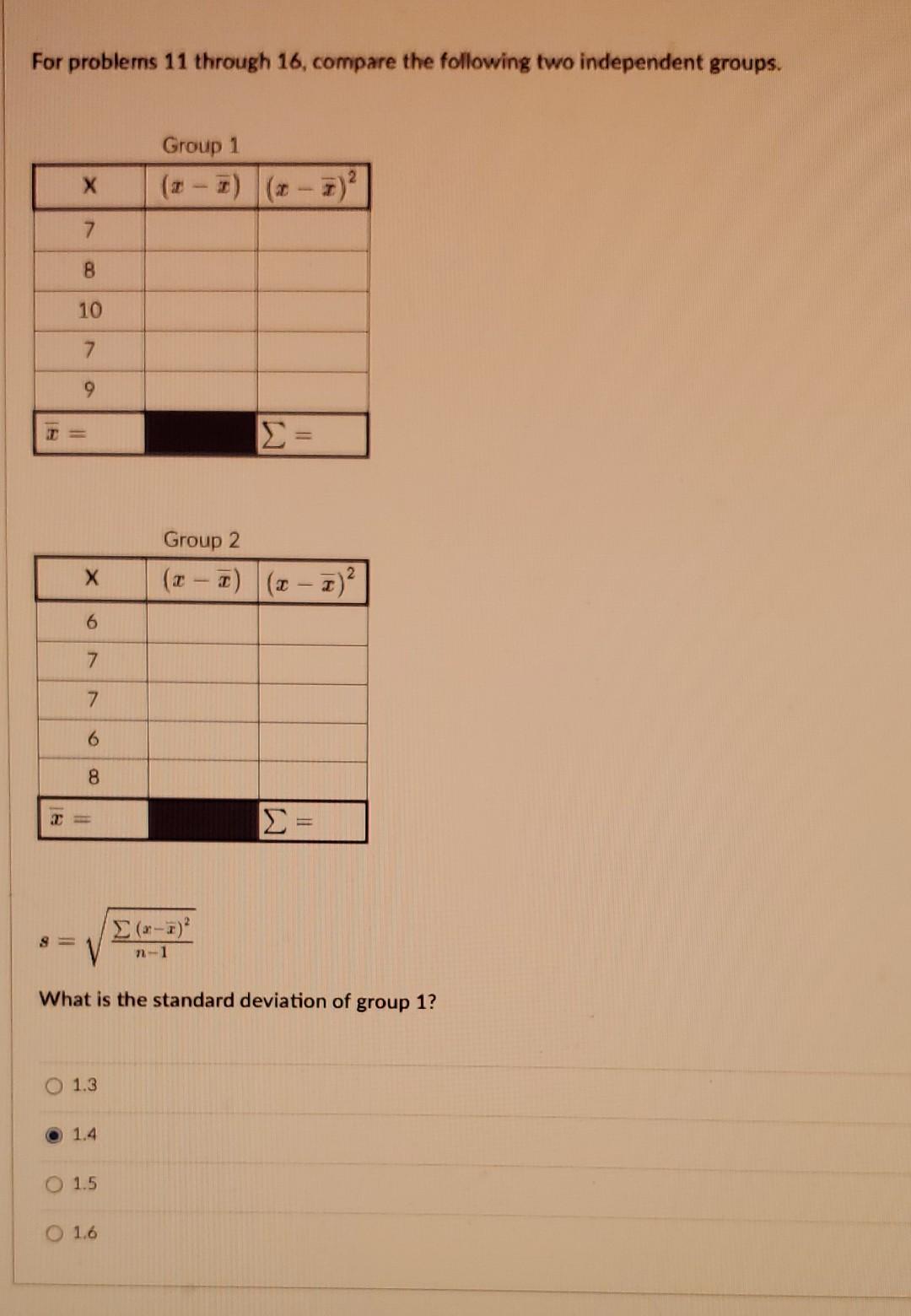 Solved For problems 11 through 16, compare the following two | Chegg.com