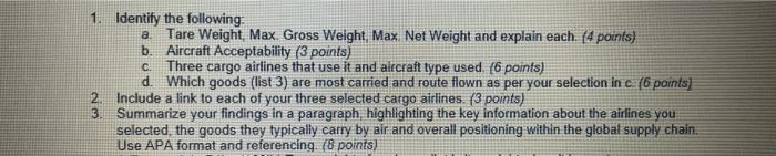 Solved I case of LD3-45 Wing pallet with net Unit Load | Chegg.com