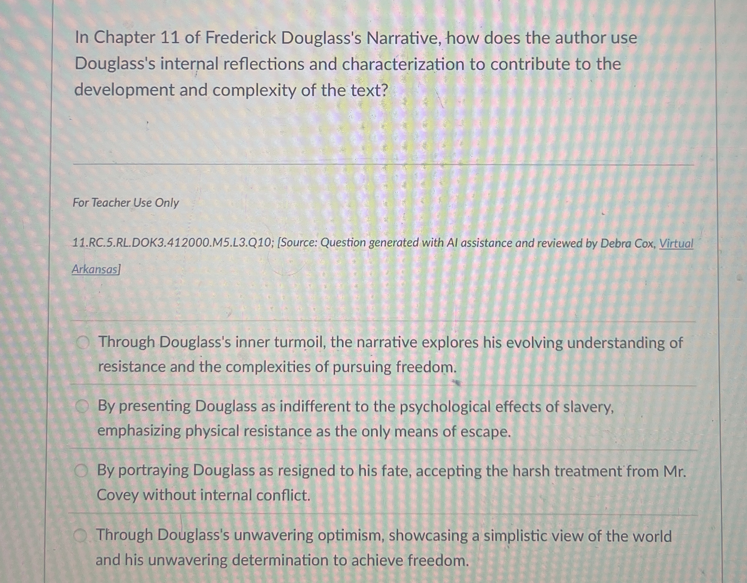 Solved In Chapter 11 ﻿of Frederick Douglass's Narrative, how | Chegg.com