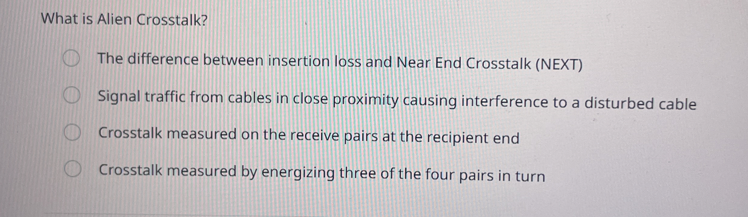 Solved What is Alien Crosstalk?The difference between | Chegg.com