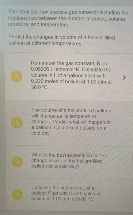 Solved The ideal gas law predicts gas behavior including the | Chegg.com