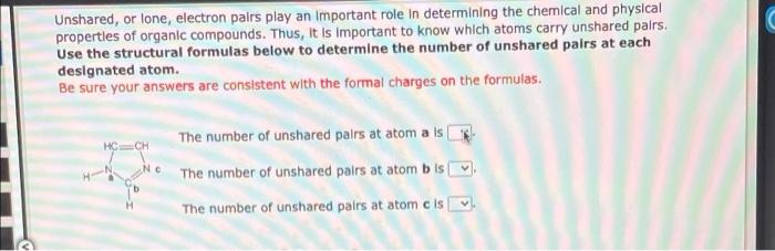 Solved Unshared, or lone, electron pairs play an important | Chegg.com