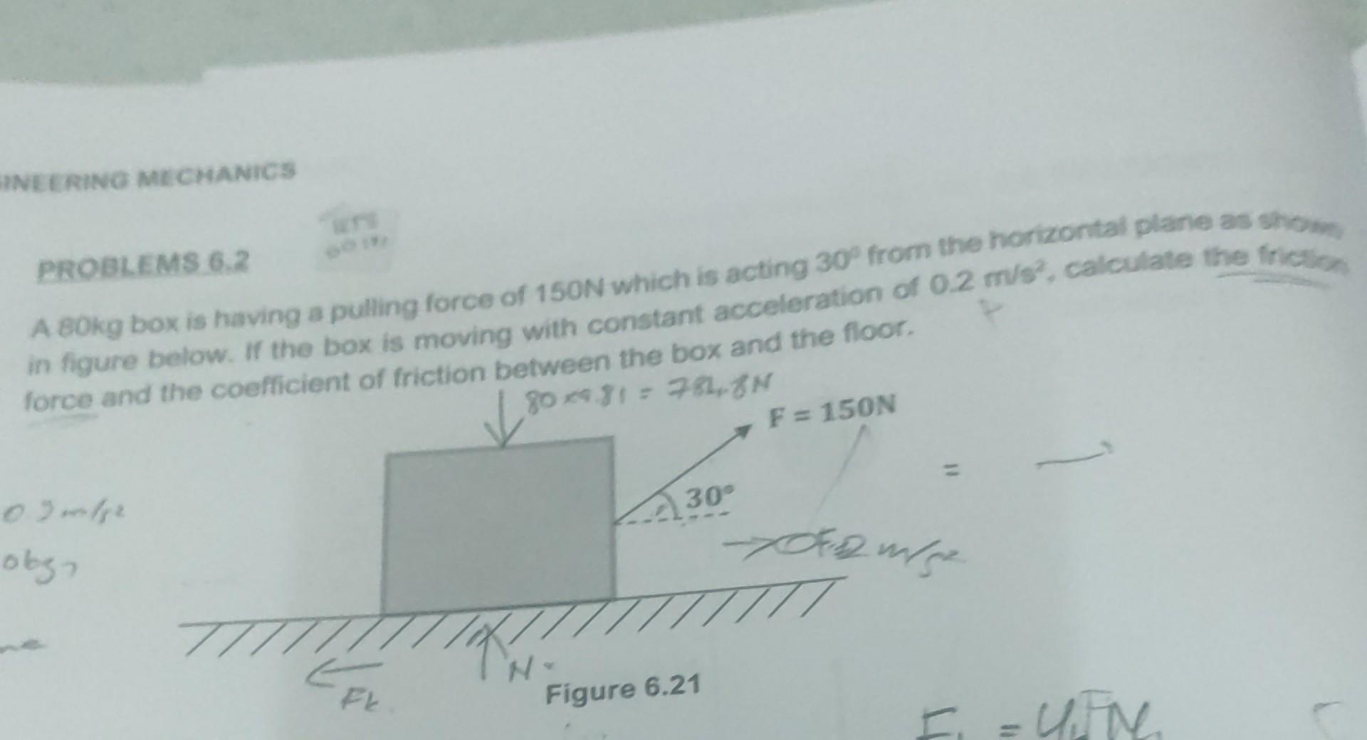 Solved INEERINE MECHANICS PROBLEMS 6.2 A colig box is having | Chegg.com